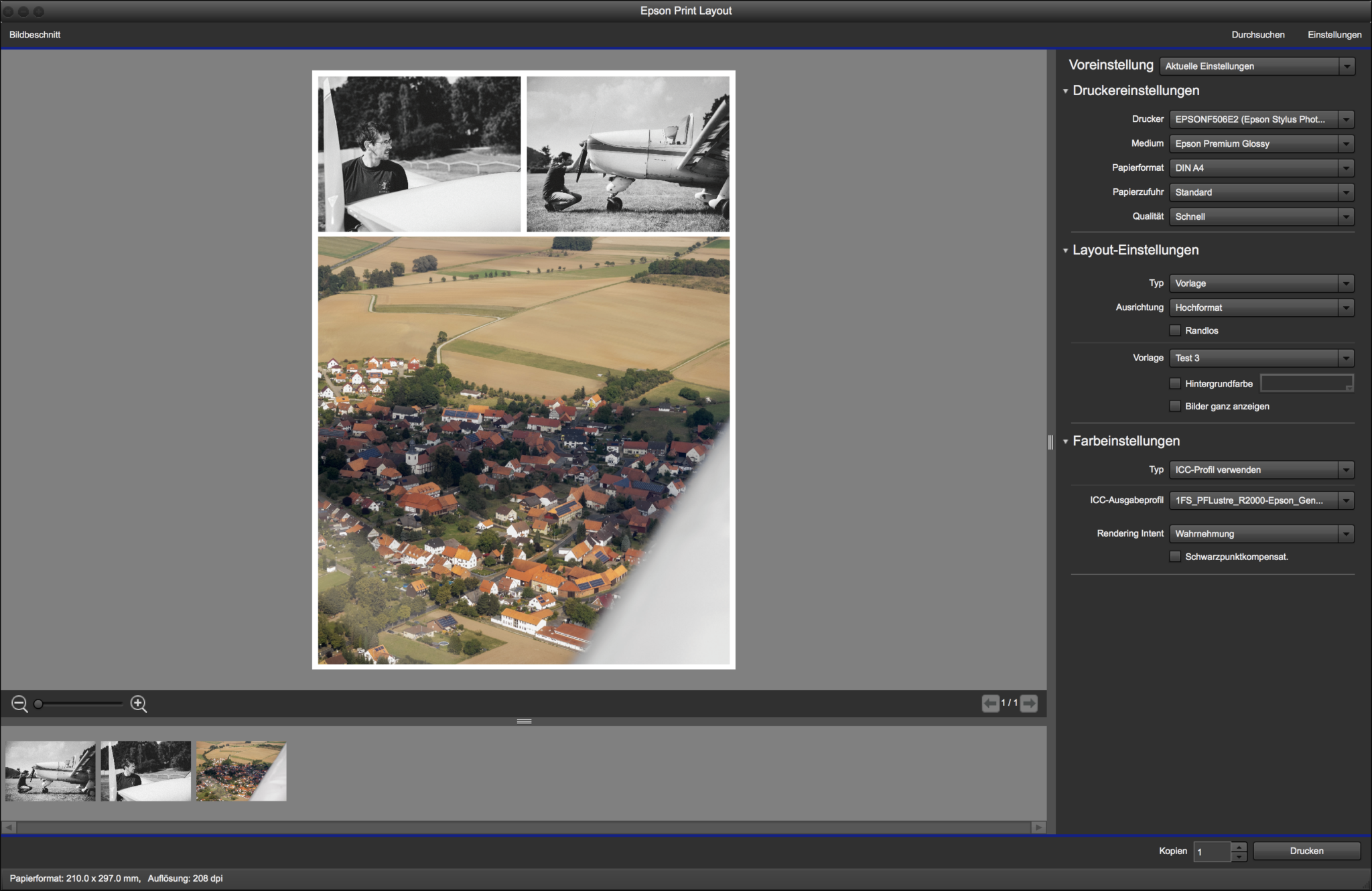 Lightroom Alternative Epson Print Layout Ansichten